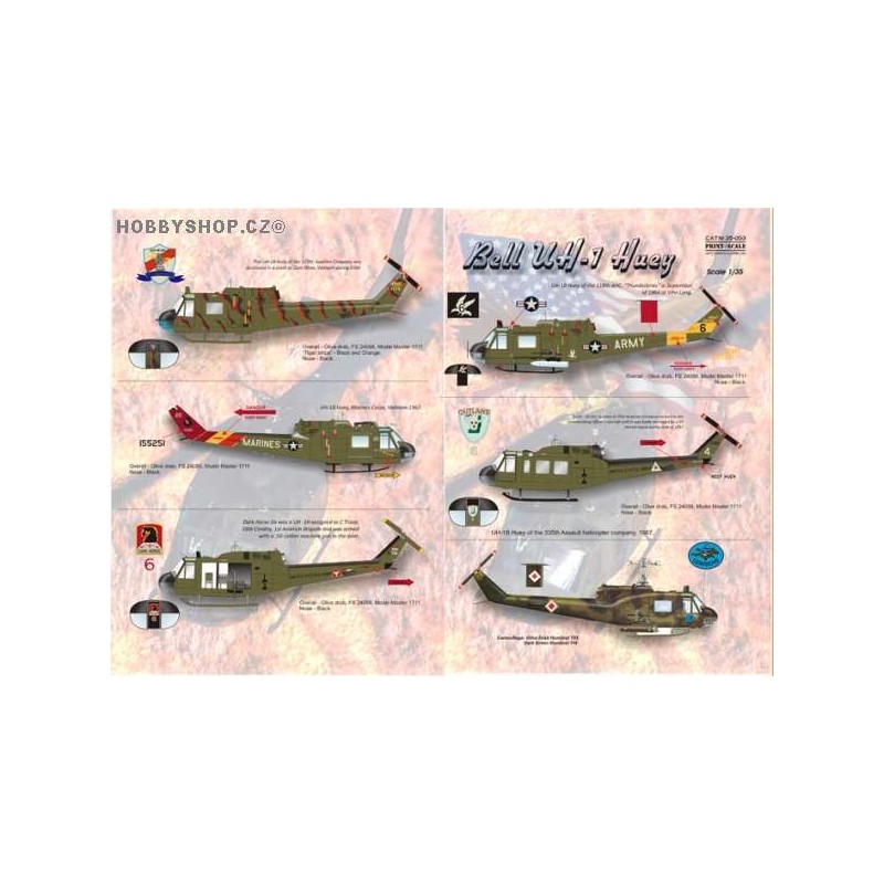 Bell UH-1 Huey - 1/35 decal - Hobbyshop.cz