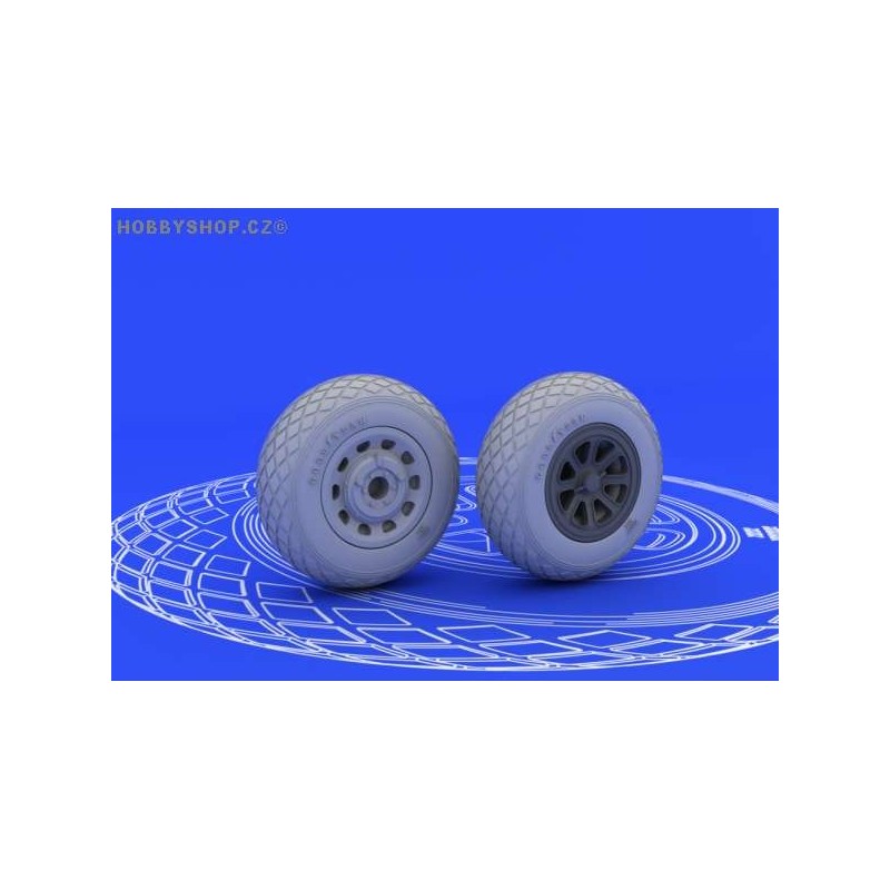 P-51 wheels - 1/48 detail set - Hobbyshop.cz