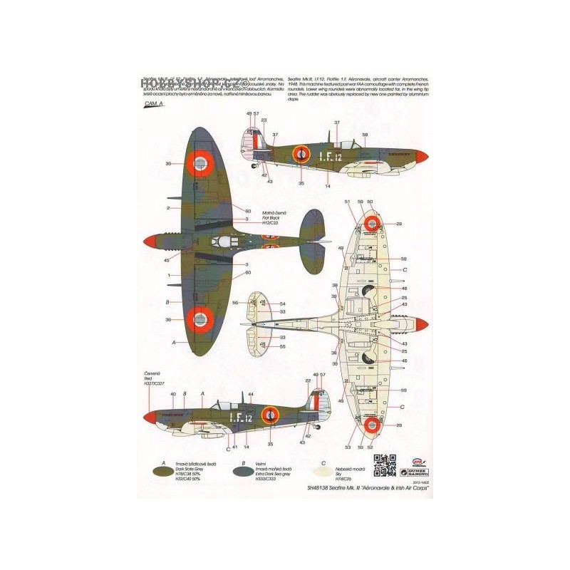 Seafire Mk.III French Aéronavale & Irish Air Corps - 1/48 kit ...
