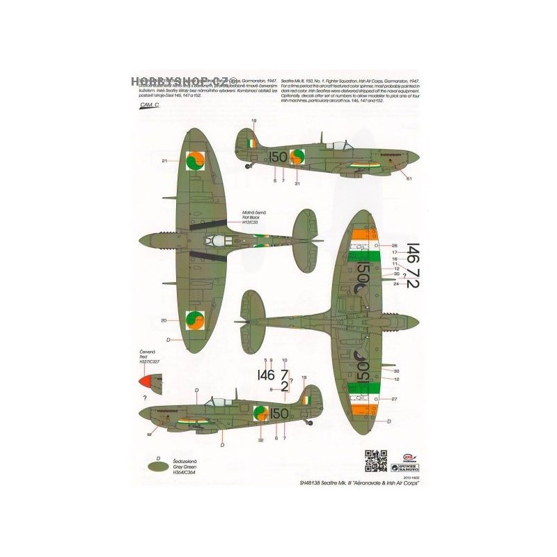 Seafire Mk.III French Aéronavale & Irish Air Corps - 1/48 kit ...