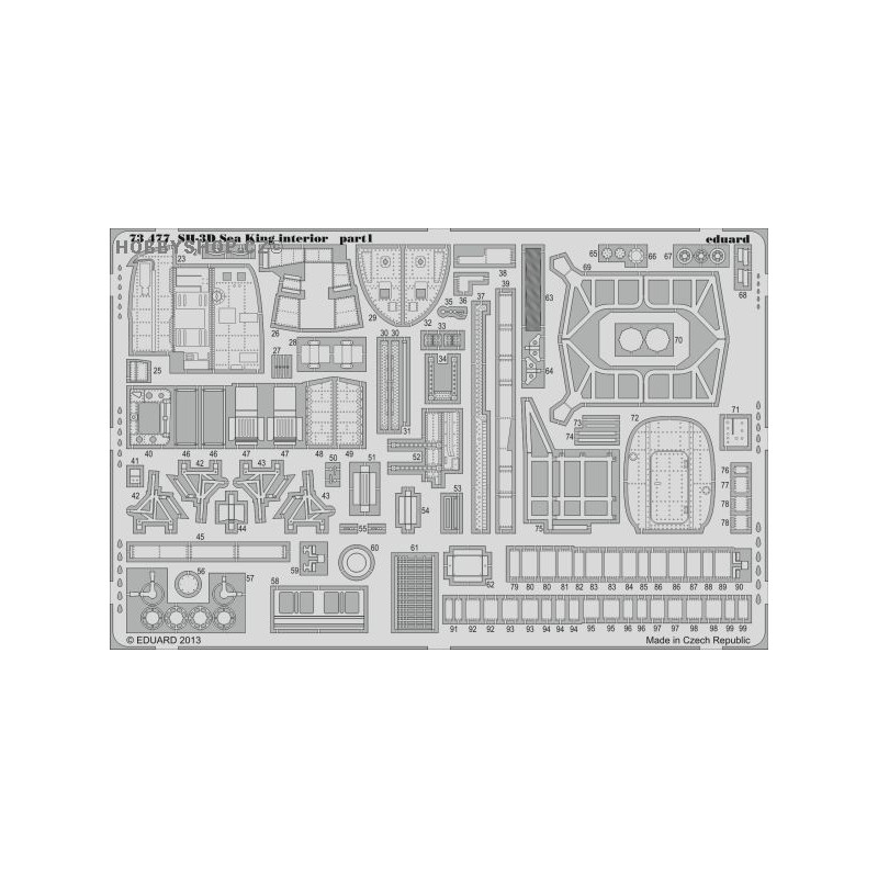 SH-3D Sea King interior S.A. - 1/72 painted PE set - Hobbyshop.cz