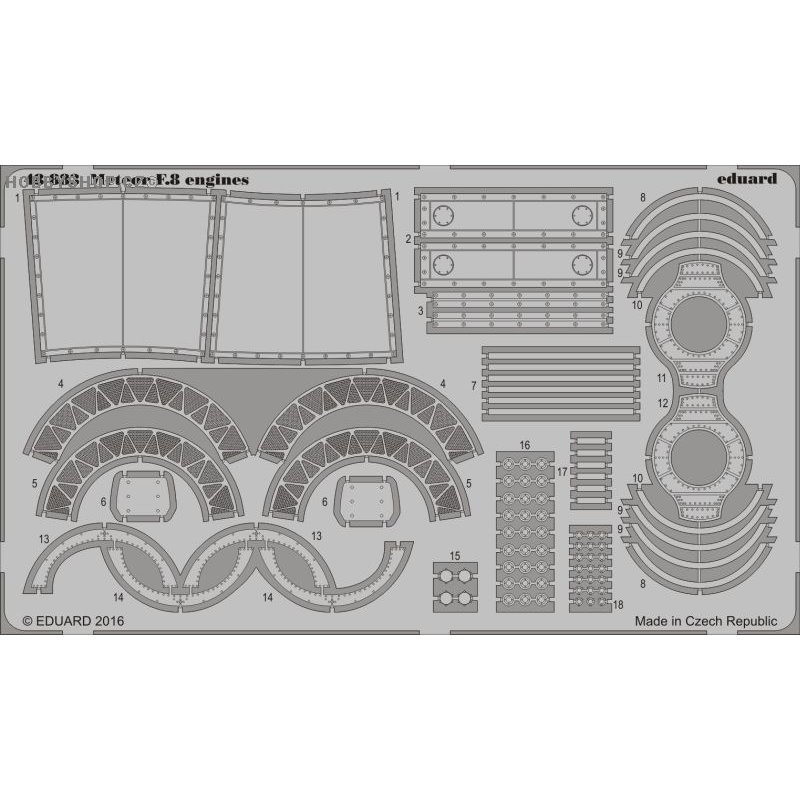 Meteor F.8 engines - 1/48 PE set - Hobbyshop.cz