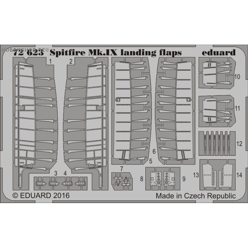 Spitfire Mk.IX landing flaps - 1/72 PE set - Hobbyshop.cz