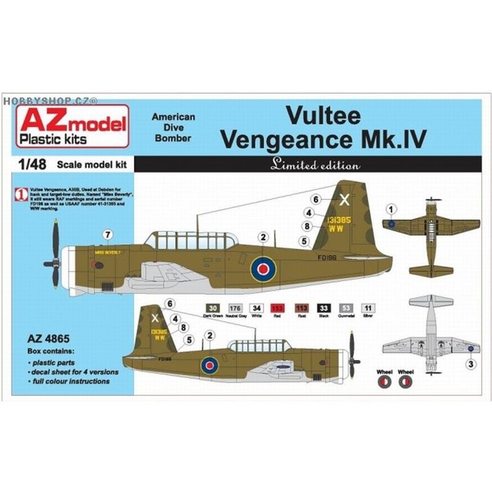 Vultee Vengeance Mk.IV Limited - 1/48 kit - Hobbyshop.cz