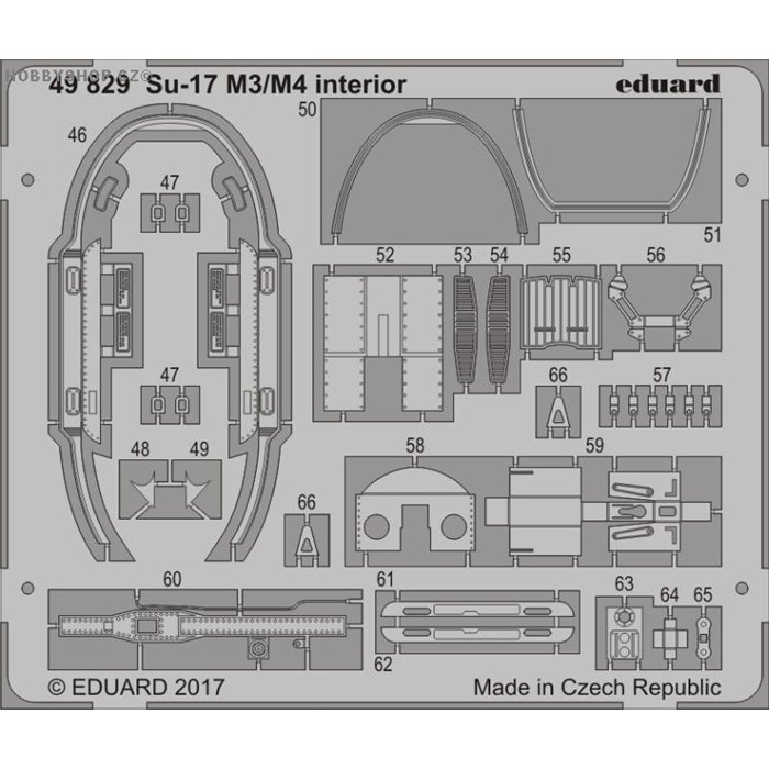 Su-17 M3/M4 interior - 1/48 leptaný set - Hobbyshop.cz