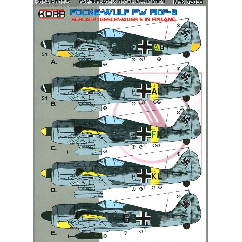 Focke-Wulf Fw 190F-8 "SG 5 in Finland" - 1/72 kit - Hobbyshop.cz