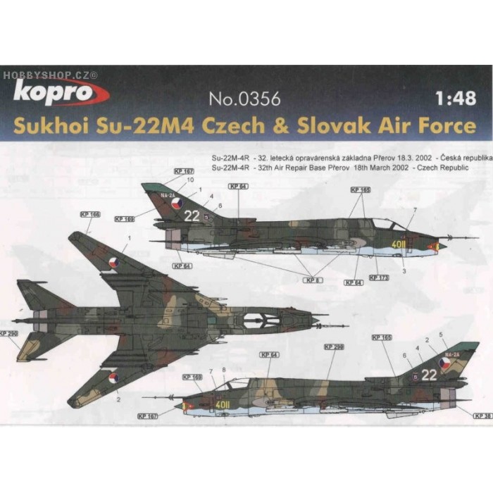 Su-22M-4 Czech & Slovak A.F. - 1/48 decal - Hobbyshop.cz