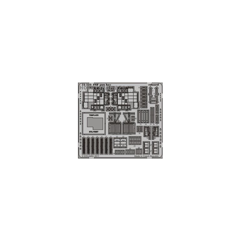 F6F gun bay - 1/72 PE set - Hobbyshop.cz