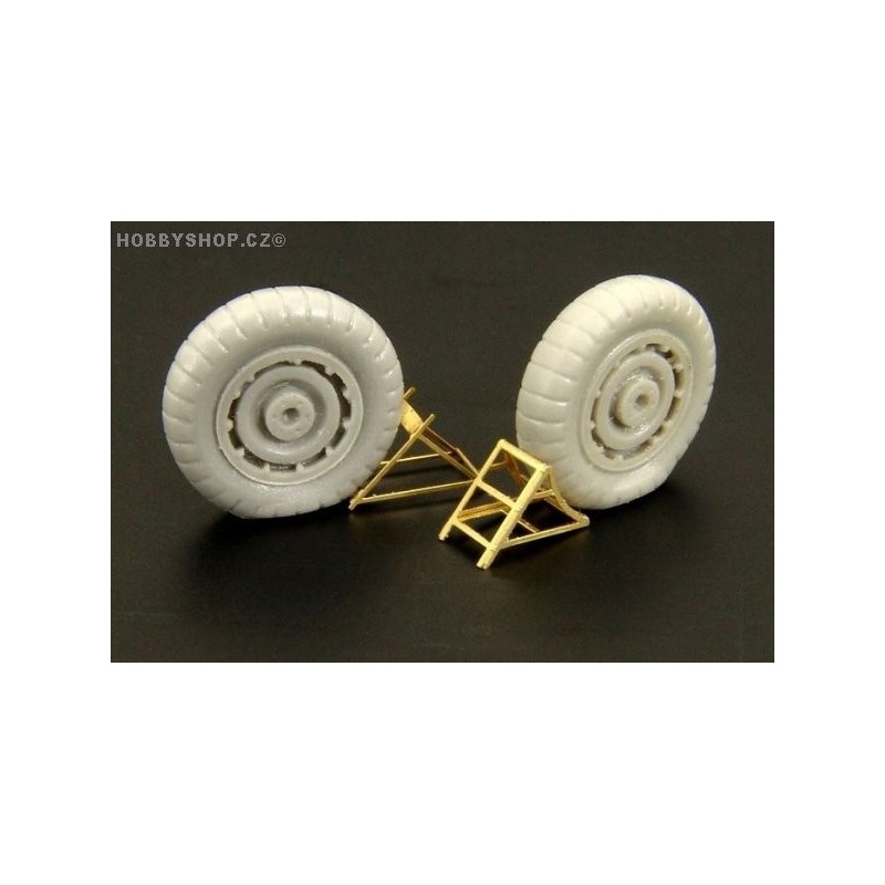 Luftwaffe wheel chocks (two types) - 1/48 PE set - Hobbyshop.cz